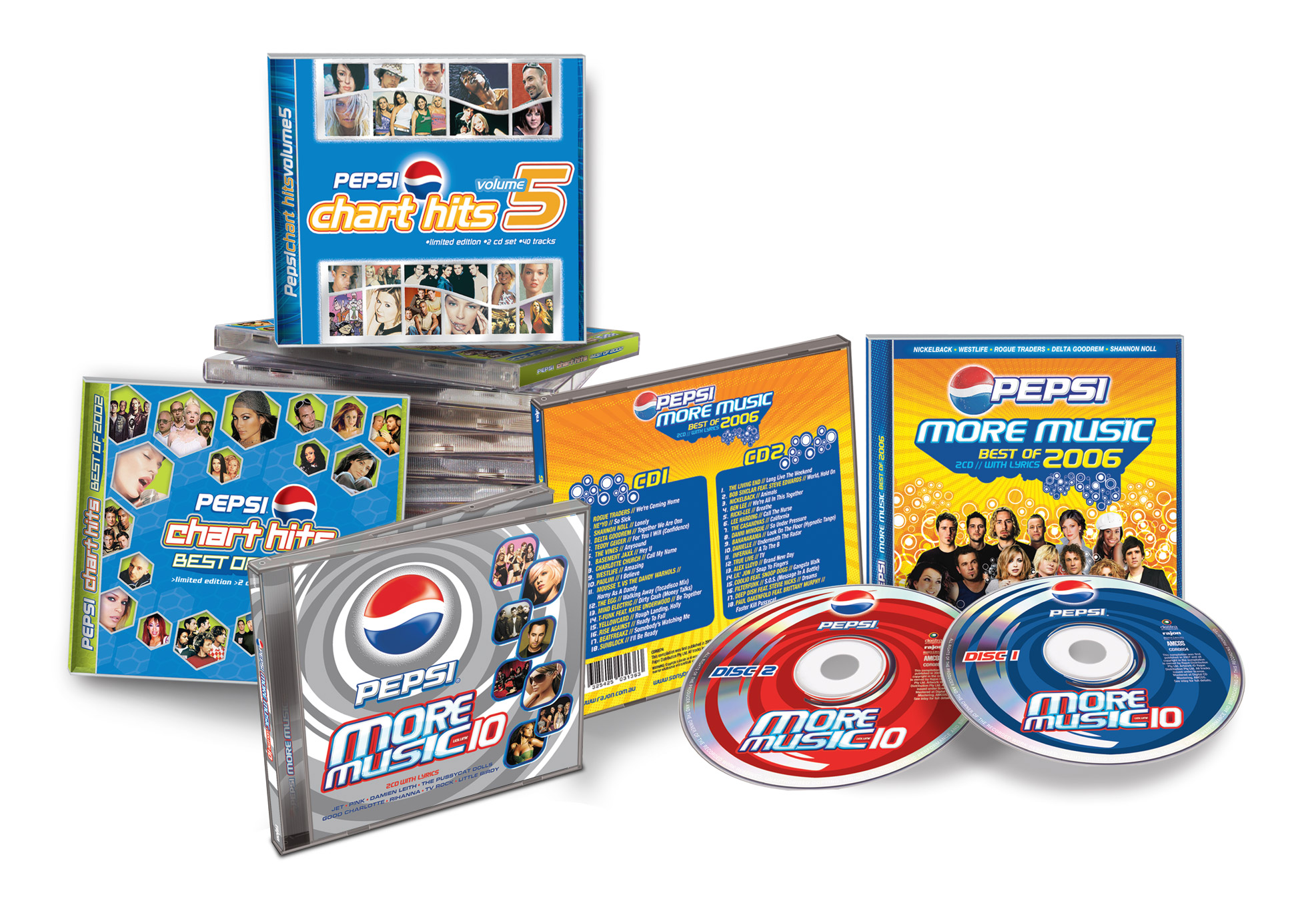 Pepsi Music CD Compilations | Packaging Design - Allan Chan Creative