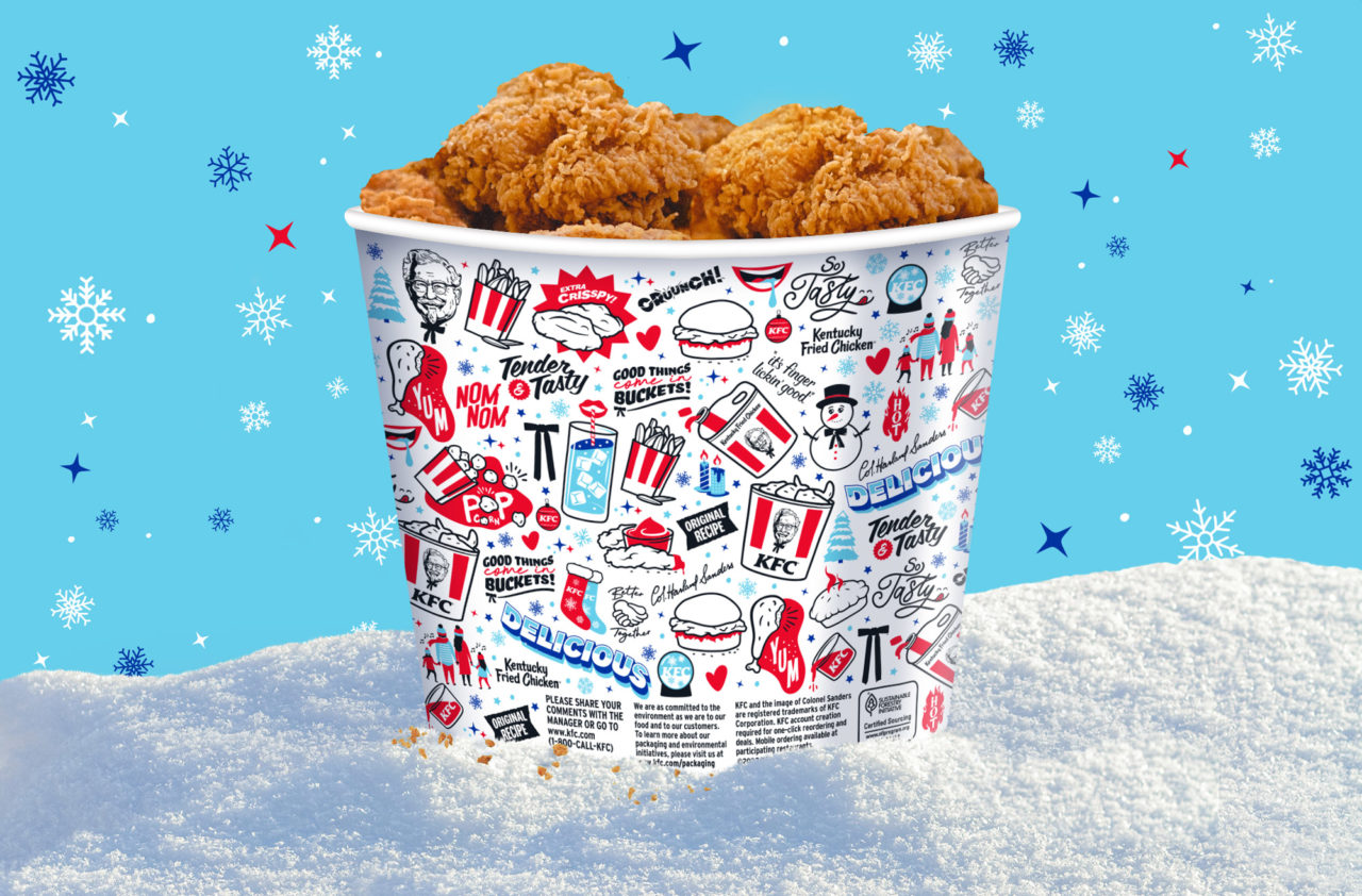 KFC Sharing is Caring Holiday Bucket | Packaging Design