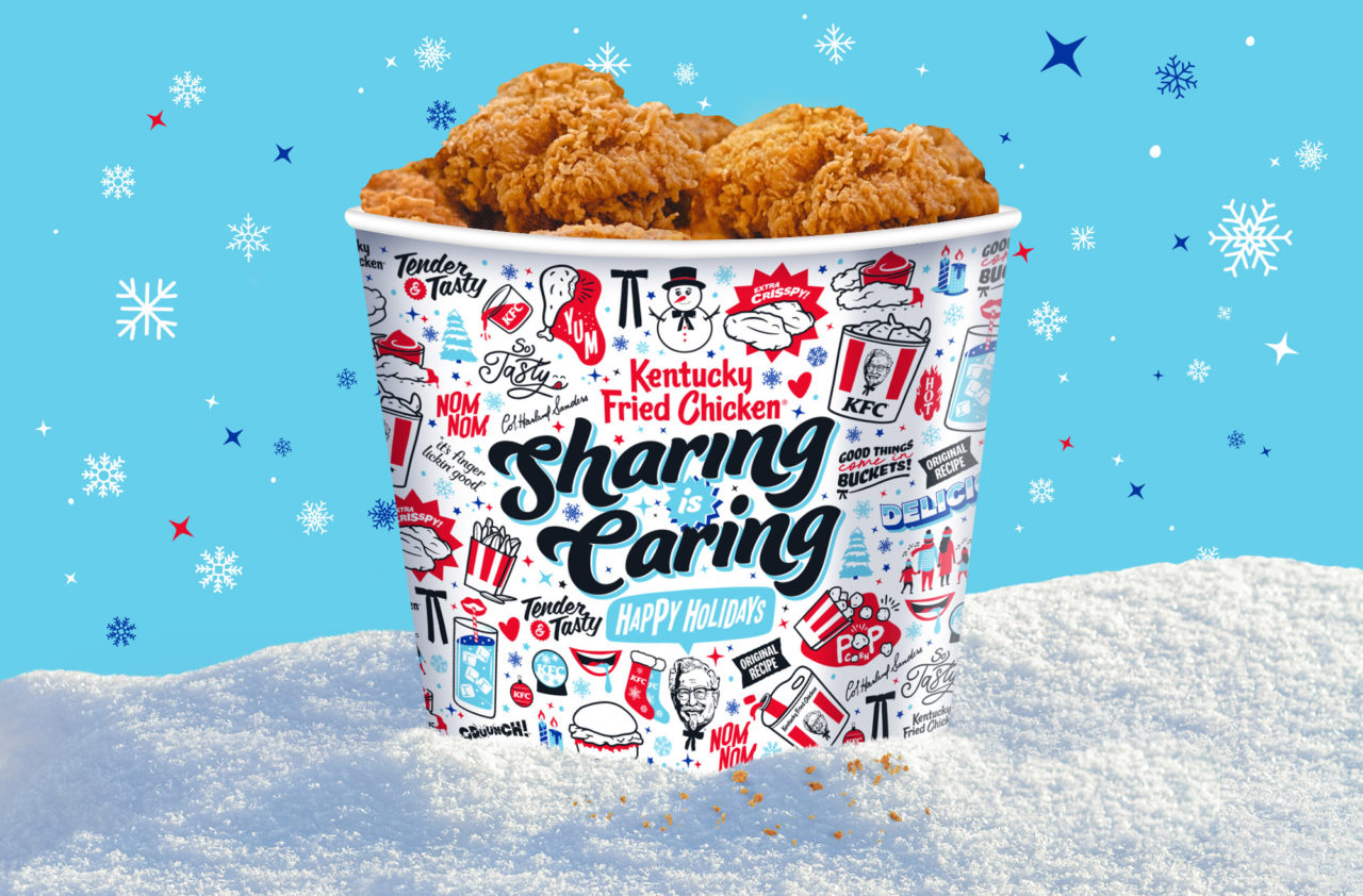 KFC Sharing is Caring Holiday Bucket | Packaging Design