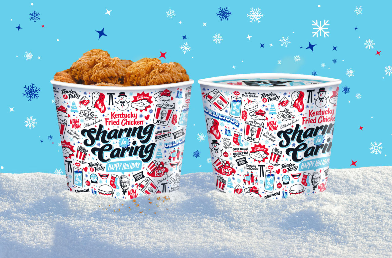 KFC Sharing is Caring Holiday Bucket | Packaging Design